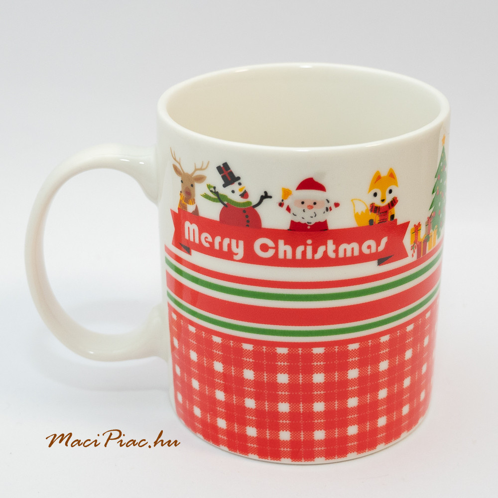 Karácsonyi kerámia bögre Marry Christmas felirattal karácson